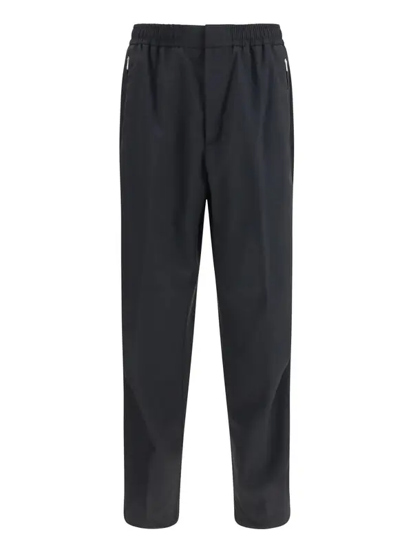 Herno Straight Leg Pants With Elasticated Waistband - Black