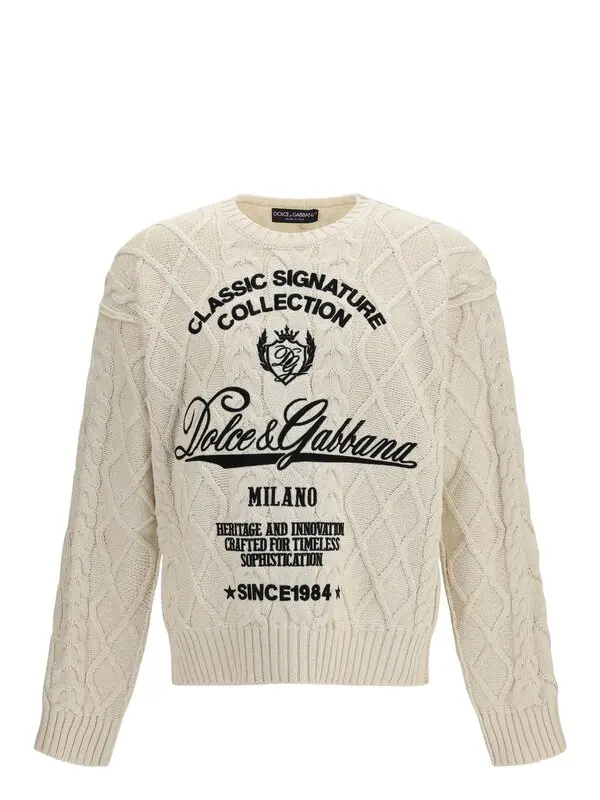 Dolce & Gabbana Cable-knit Pullover - Beige