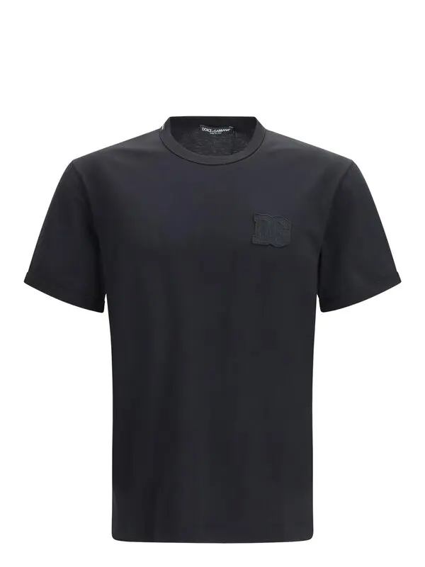 Dolce & Gabbana Cotton T-shirt With Patch - Black