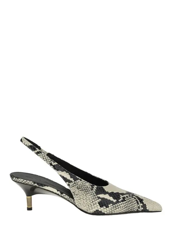 Khaite Bella Slingback Pumps In Syampa Python Calfskin - Multicolour
