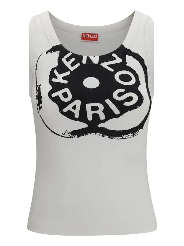 Kenzo Boke Flower 2.0" Ribbed Tank Top - White