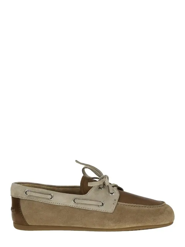 Miu Miu Leather And Suede Loafers - Multicolour
