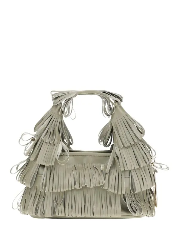 LA MILANESA Capucine Fringed Handbag - Green