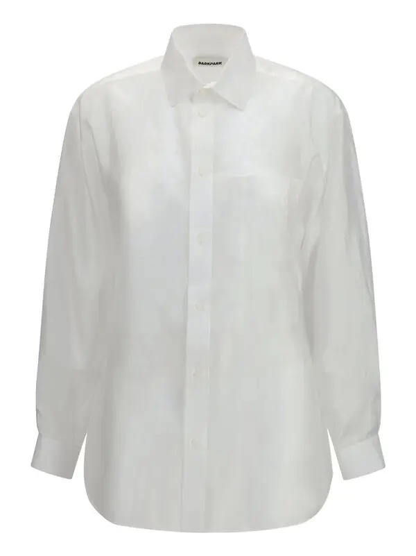 DARKPARK Anne Comfort Suit Tailored Gauze Shirt - White