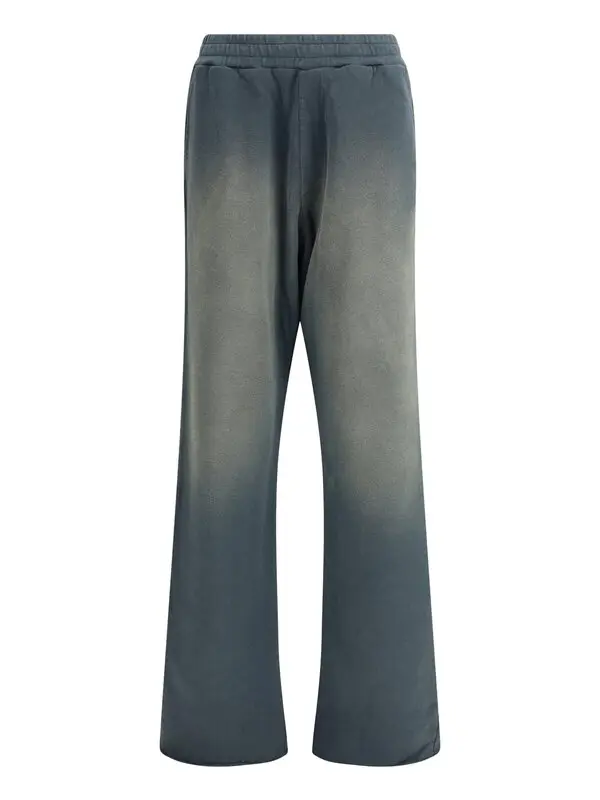 GOLDEN GOOSE Relaxed Fit Sweatpants With Shaded Design And Embroidered Signature - Blue