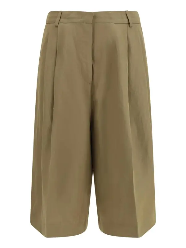 Fabiana Filippi Pleated Wide-leg Viscose Trousers - Beige