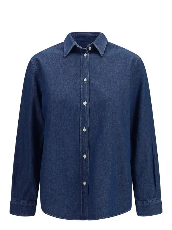 DEPERLU Cotton Shirt - Blue