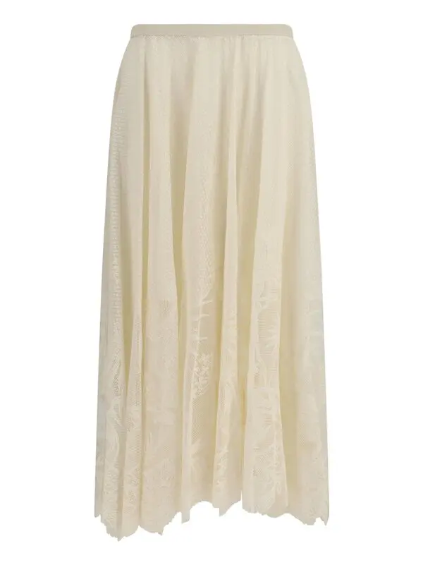 Fabiana Filippi Embroidered Circle Skirt - Cream