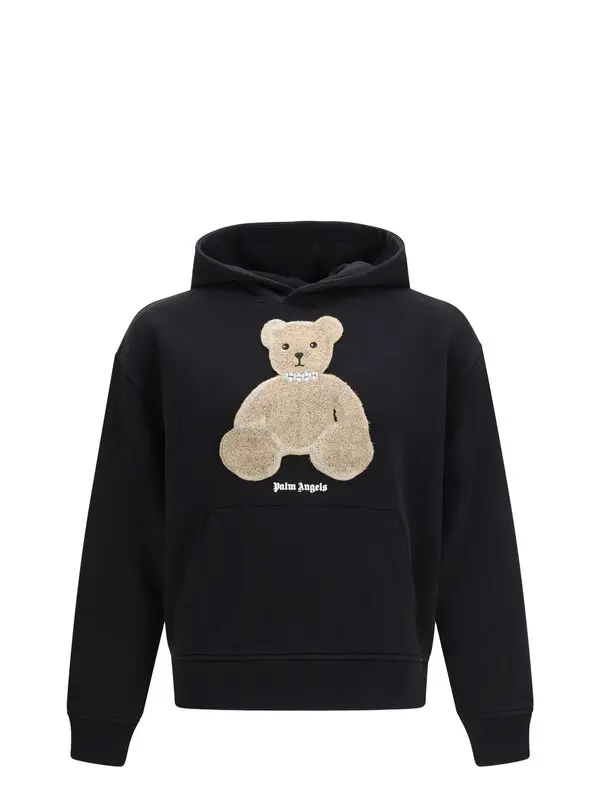 Palm Angels Bear Graphic Hoodie - Black