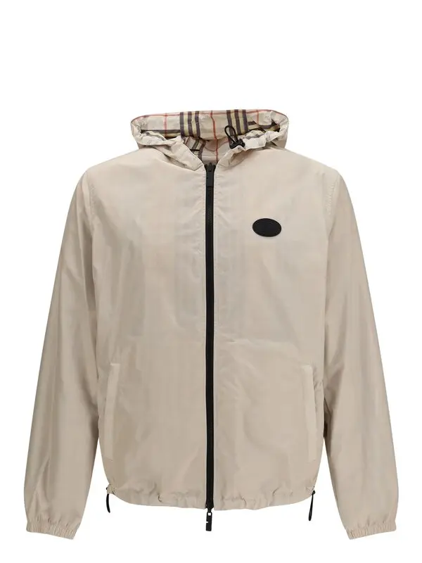 Burberry Reversible Check Hooded Jacket - Beige