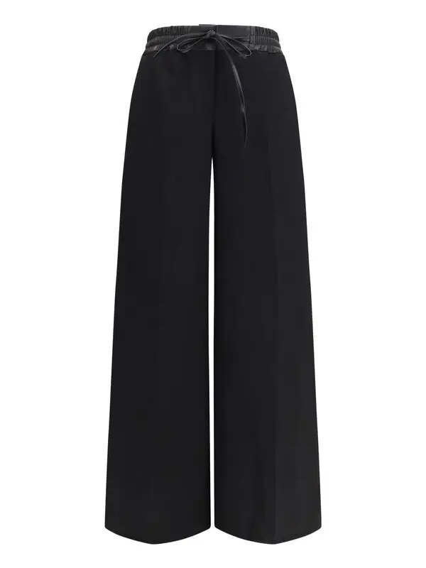 Alaïa Tailored Virgin Wool Wide-leg Pants - Black