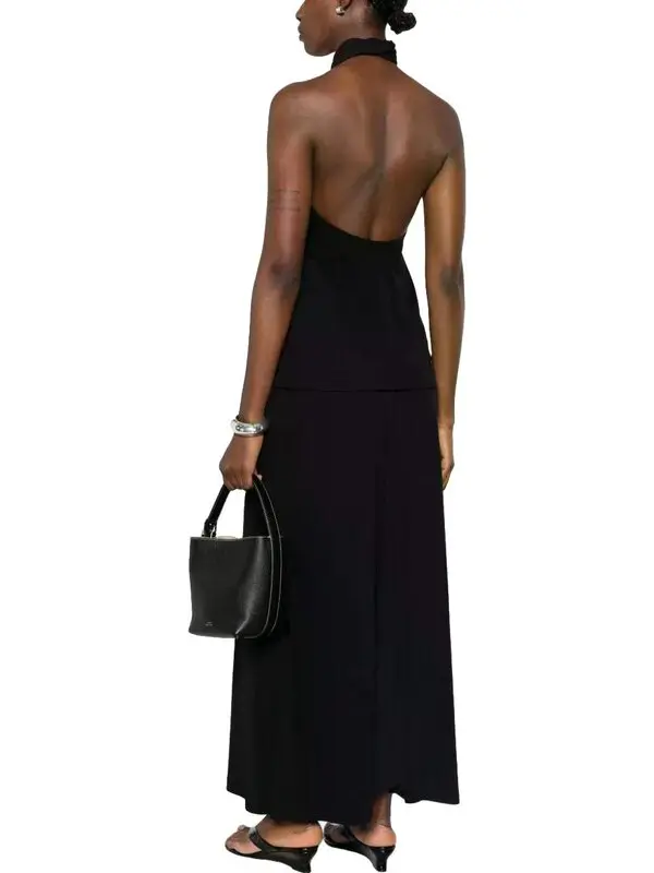 TOTEME Twisted Halterneck Top - Black
