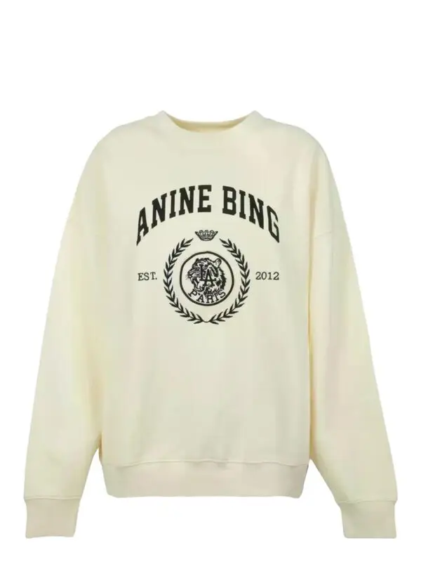 ANINE BING Miles Collegiate Sweatshirt - Neutrals