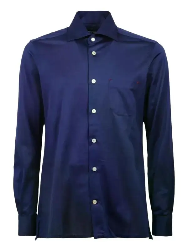 Kiton Nerano Chest-pocket Shirt - Blue