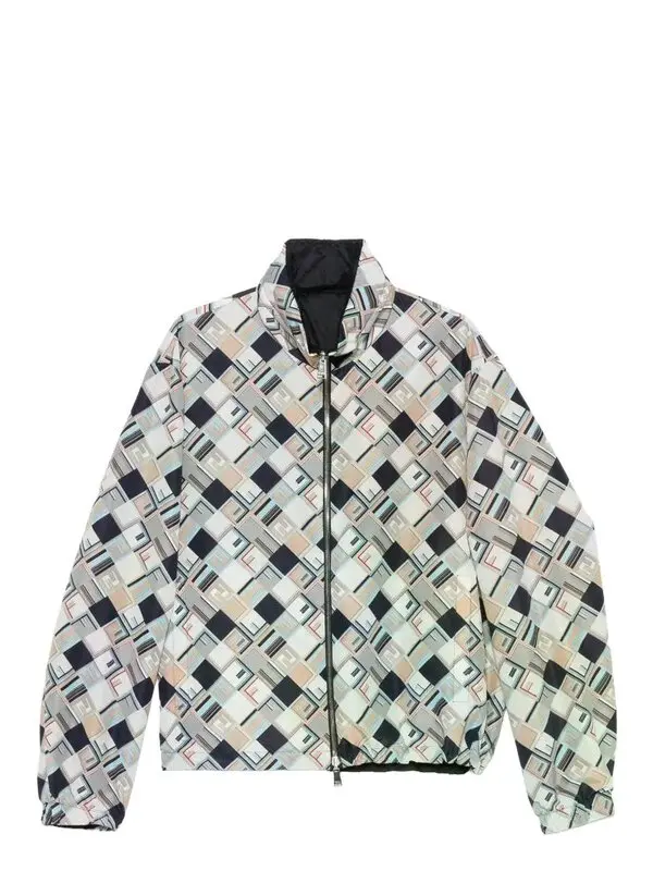 Fendi Ff-print Reversible Jacket - Blue