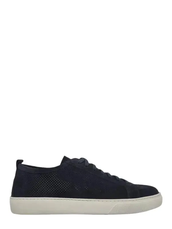 HENDERSON BARACCO Ronny Perforated Suede Sneakers - Blue