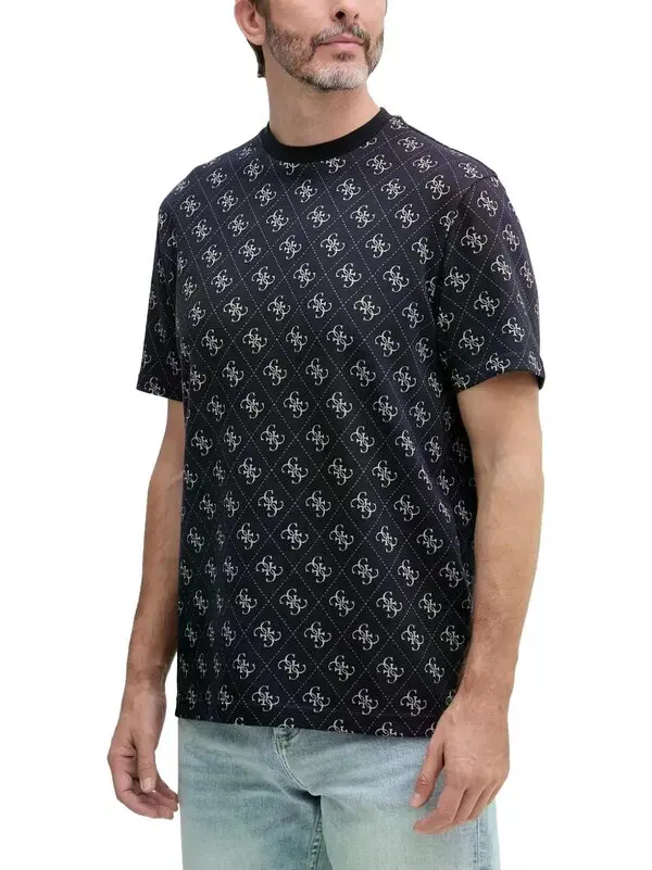 Guess Monogram-print T-shirt - Blue