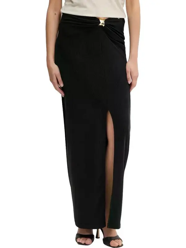Guess Ruched Front Slit Skirt - Black