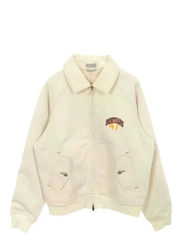 Dior Denim Jacket With Tears Logo - Neutrals
