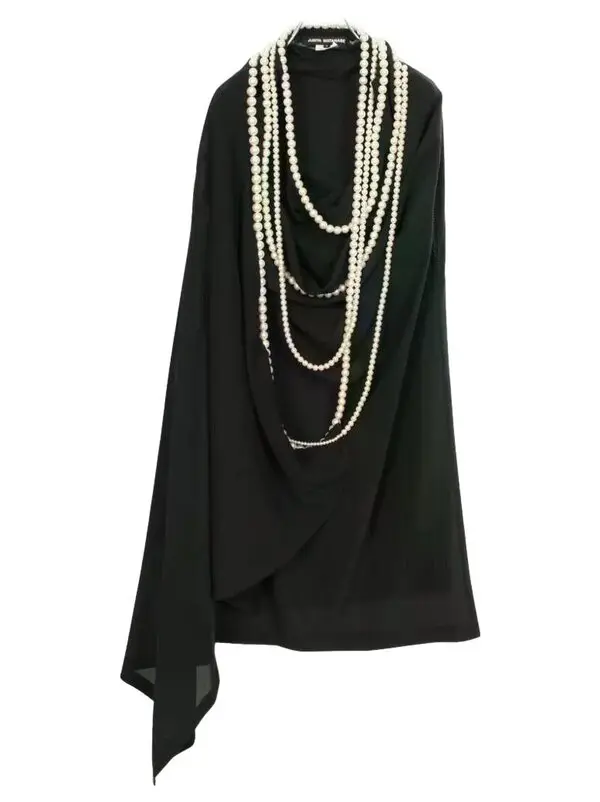 JUNYA WATANABE COMME DES GARCONS Asymmetric Faux-pearl Dress - Black