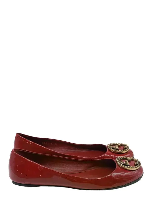 Gucci Studded Gg Ballet Flats - Red