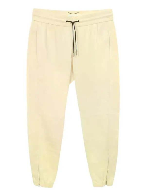 Saint Laurent 2000s Lamb Leather Track Pants - Neutrals