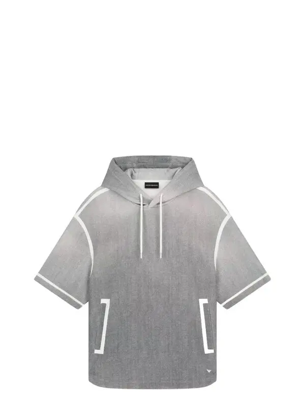Emporio Armani Contrast Trim Hoodie - Grey