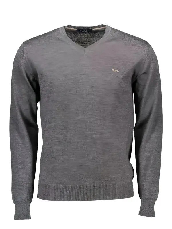 HARMONT & BLAINE V-neck Wool Sweater - Grey