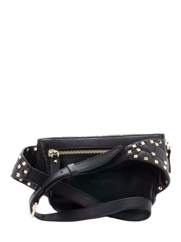 Valentino Garavani Rockstud Spike Quilted Leather Belt Bag - Black