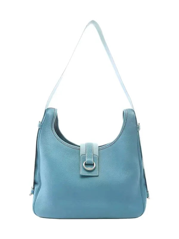 Hermès 1997 Clemence Tsako Shoulder Bag - Blue