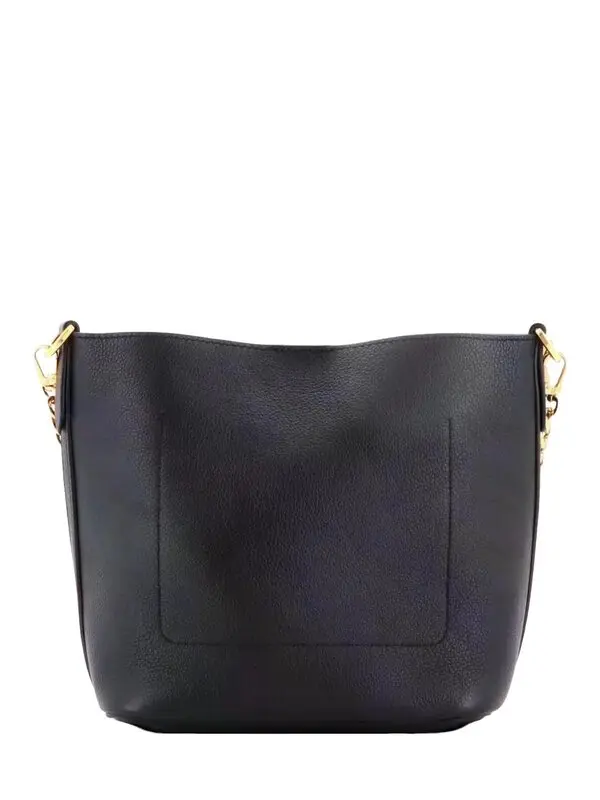 LOUIS VUITTON Lock And Walk Leather Bucket Bag - Black