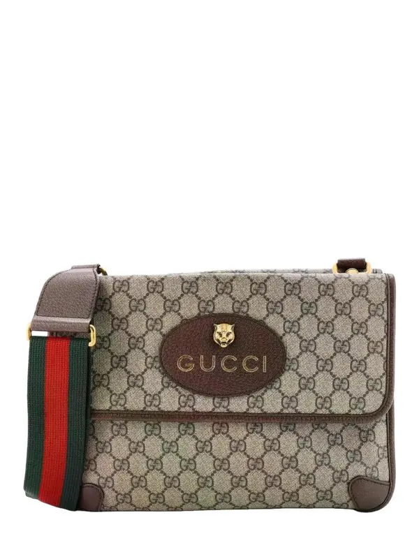 Gucci Gg Coated Canvas Messenger Bag - Brown