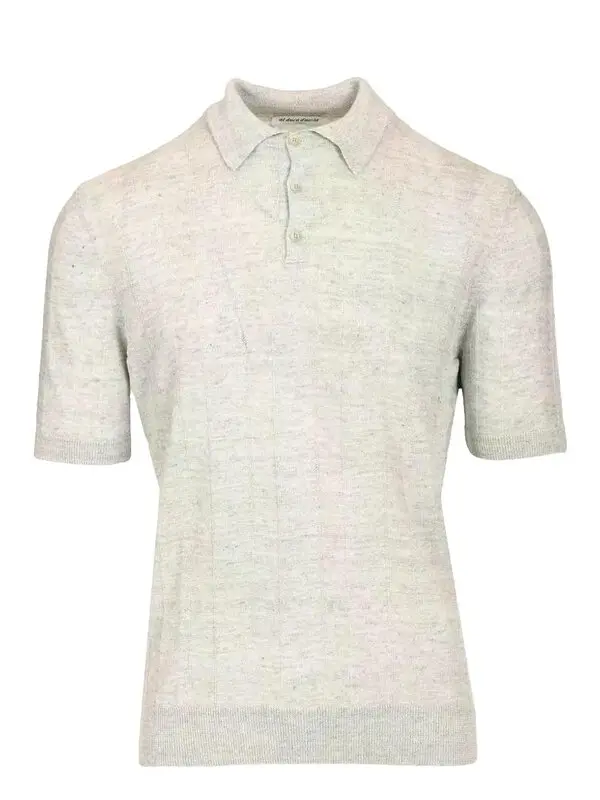 AL DUCA D’AOSTA 1902 Ribbed-knit Polo Shirt - Grey