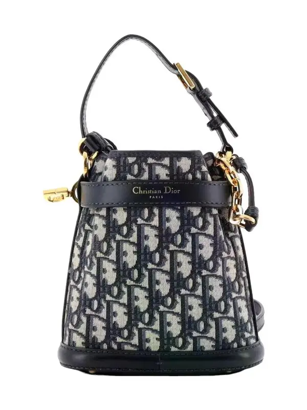 Dior Oblique Canvas Small Bucket Bag - Blue