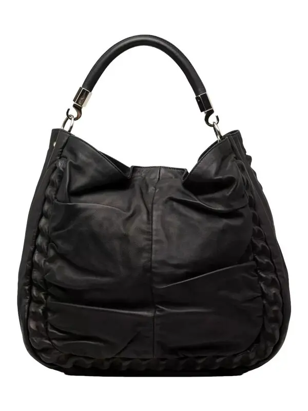 Saint Laurent Leather Hobo Bag - Black