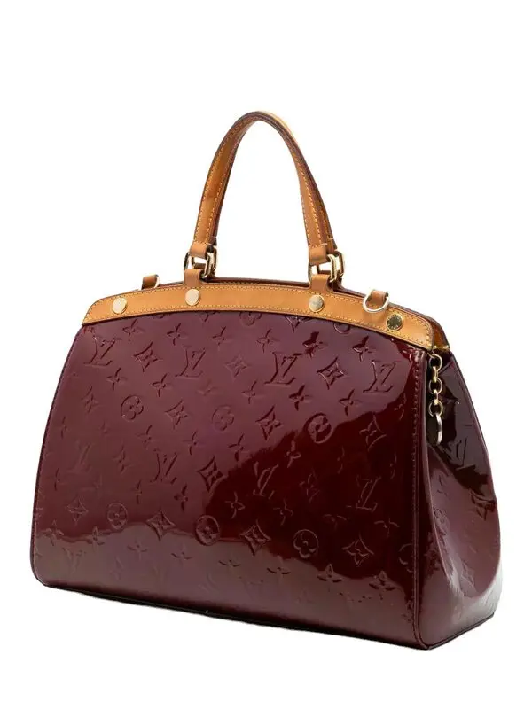 LOUIS VUITTON Monogram Vernis Brea Mm Satchel - Red
