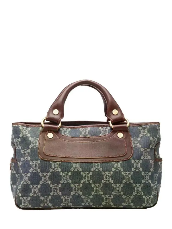 Celine Macadam Denim Boogie Handbag - Blue