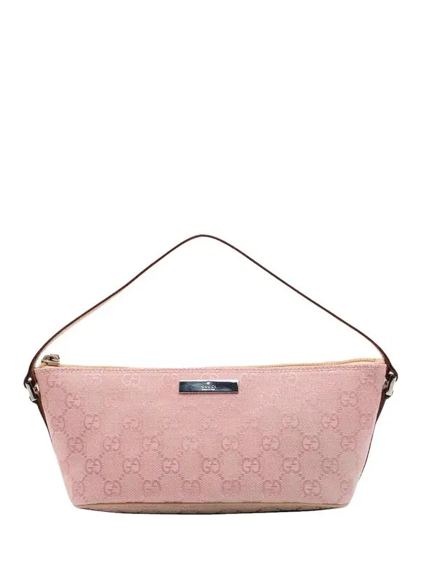 Gucci Gg Canvas Boat Shoulder Bag - Pink