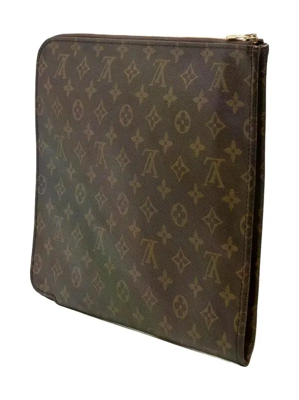 LOUIS VUITTON Monogram Pochette Documents Portfolio 30 Clutch Bag - Brown
