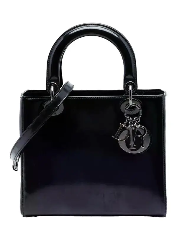 Dior Patent Leather Lady Satchel - Black