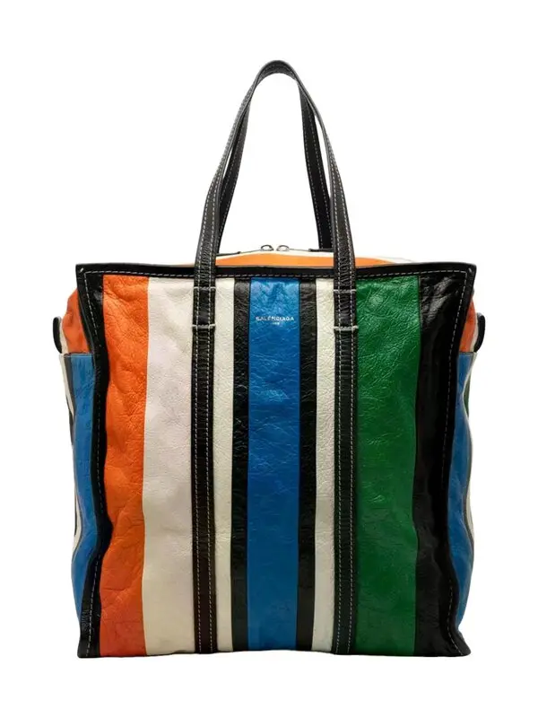 Balenciaga Lambskin Bazar Shopper M Satchel - Blue