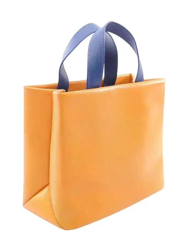 LOUIS VUITTON Calfskin Shopper Tote Satchel - Orange