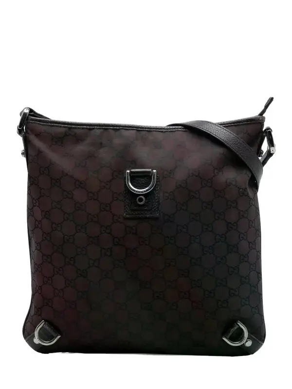 Gucci Gg Nylon Abbey D-ring Crossbody Bag - Brown