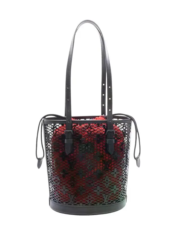 LOUIS VUITTON Monogram Lace Pm Bucket Bag - Black
