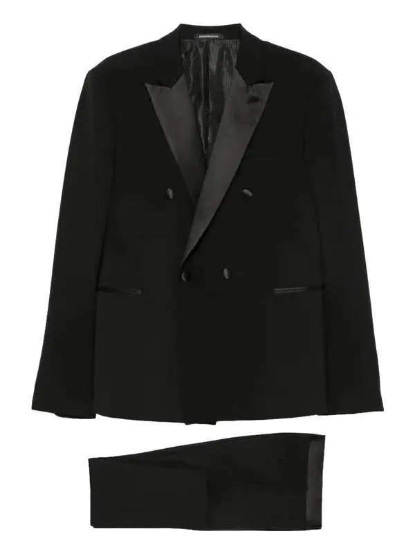 Emporio Armani Double-breasted Suit - Black