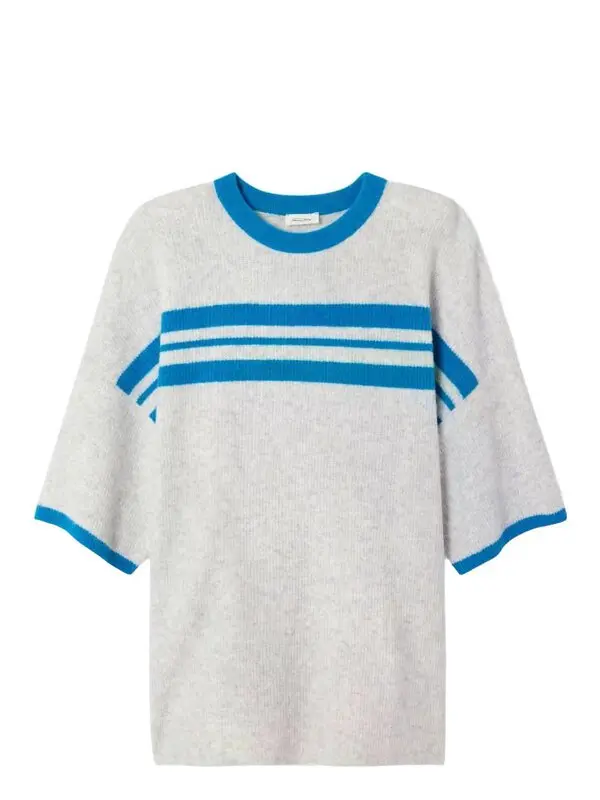 American Vintage Heather Striped Jumper - Grey