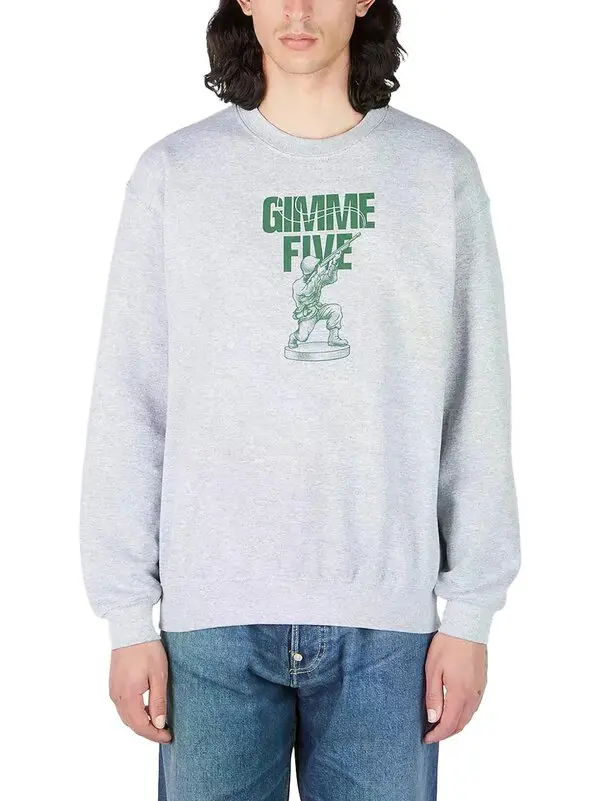 GIMME 5 Soldier Crew-neck Sweatshirt - Grey