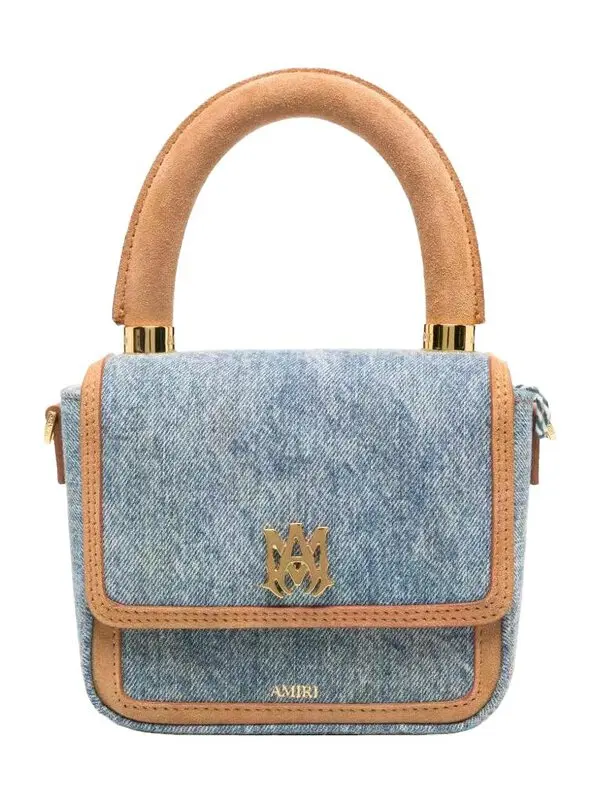 Amiri Ma Logo Denim Tote Bag - Blue