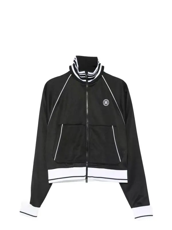 Amiri Logo-embroidered Zip-up Sweatshirt - Black