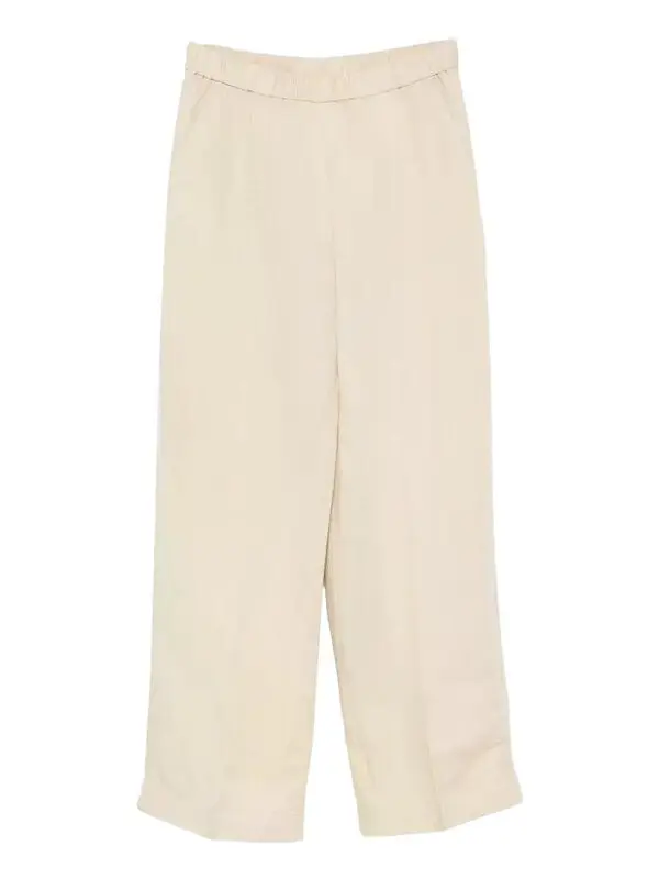 Gant Elasticated-waistband Straight-leg Trousers - Neutrals